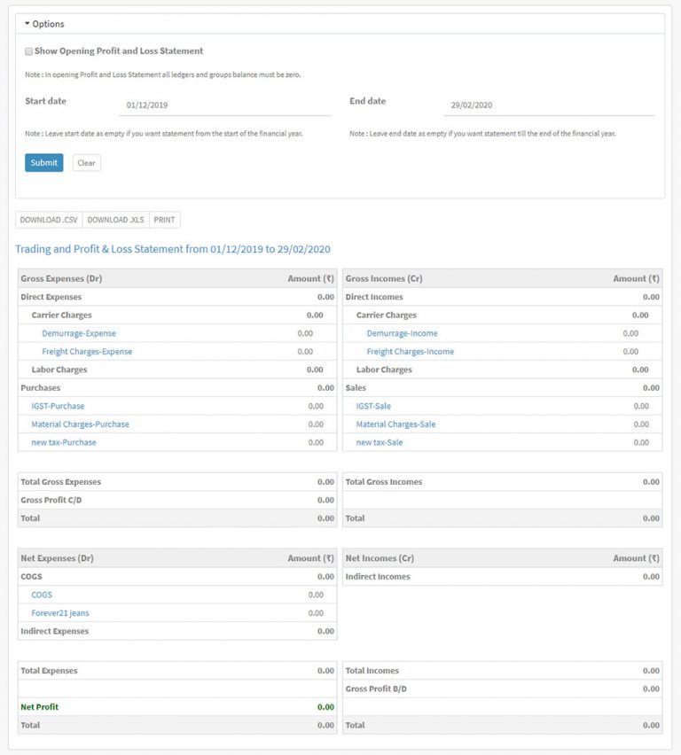 Profit And Loss – CARBONSHELF